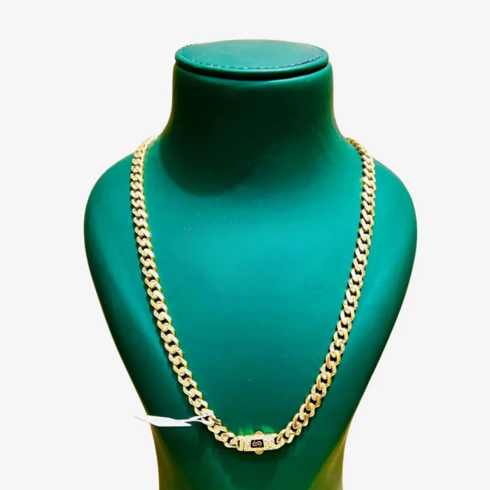 18K Gold Cuban Link Chain – Estrella Jewellery